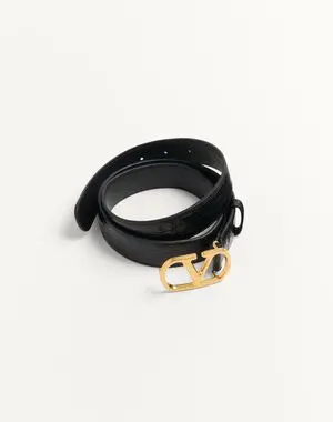 Valentino Garavani Vlogo Signature Crocodile Belt