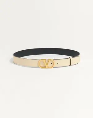 Valentino Garavani Vlogo Signature Belt - Butter