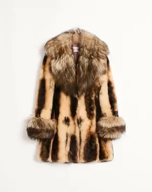 Valentino Garavani Valentino Shearling Coat Beige/brown