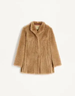 Valentino Garavani Shearling Coat - Honey