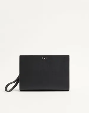 Valentino Garavani Vlogo Signature Grainy Calfskin Bracelet - Black