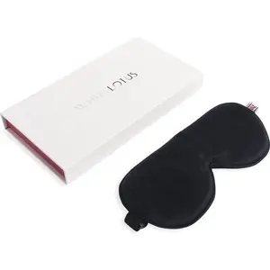 WHITE LOTUS BEAUTY Luxurious Cruelty Free 100% Mulberry Silk Eye Mask - Black