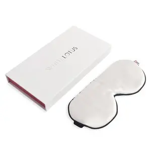 WHITE LOTUS BEAUTY Luxurious Cruelty Free 100% Mulberry Silk Eye Mask - White