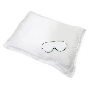 WHITE LOTUS BEAUTY Luxurious 100% Mulberry Silk Pillowcase And Eye Mask Set - White