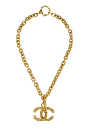 CHANEL CC Fretwork Necklace