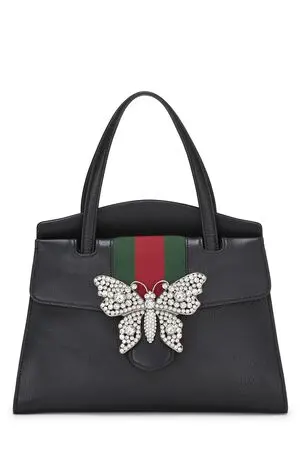Gucci Leather Butterfly Totem Handbag