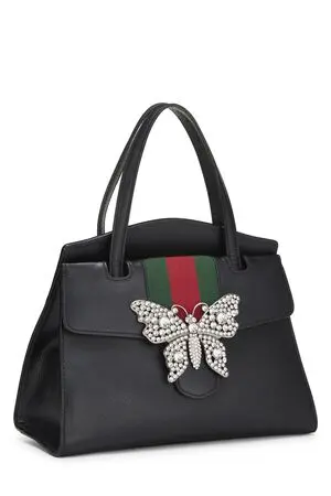Gucci Leather Butterfly Totem Handbag