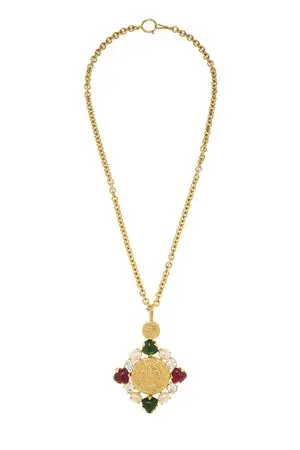 Chanel Multicolor Gripoix Long Necklace - Gold