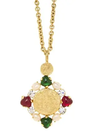Chanel Multicolor Gripoix Long Necklace - Gold