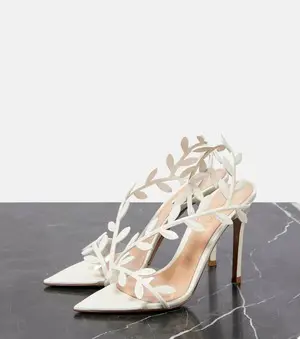 GIANVITO ROSSI Flavia 105 Leather Sandals - White