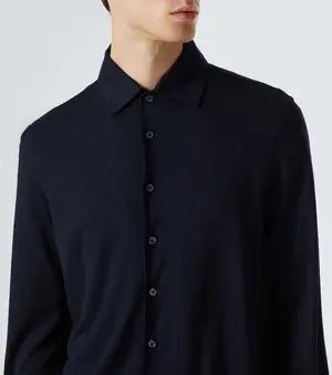 Rubinacci Wool Shirt - Blue