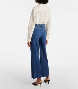 FRAME Le Slim Palazzo Wide-leg Jeans - Blue