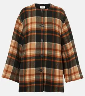 Chloé Checked Wool And Silk Coat