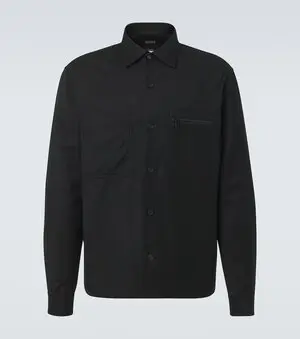 Zegna Technical Wool Overshirt - Black