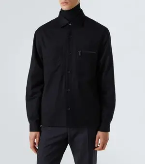 Zegna Technical Wool Overshirt - Black