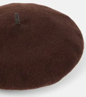 Brunello Cucinelli Wool Beret - Brown