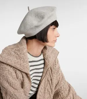 Brunello Cucinelli Wool Beret - Grey
