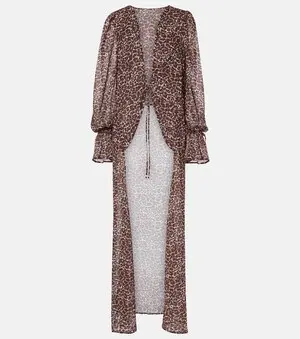 BANANHOT Leopard-print Beach Cover-up - Brown