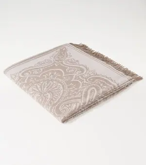 Etro Alocasia Fringed Wool Throw