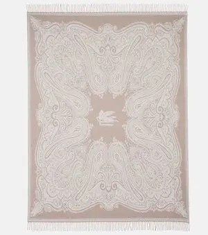 Etro Alocasia Fringed Wool Throw