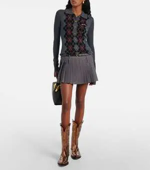 GANNI Faux Leather Knee-high Boots - Metallic