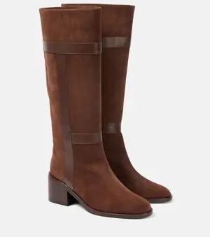 Clergerie Lyube 65 Shearling-lined Suede Knee-high Boots