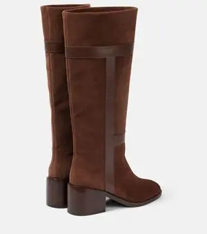 Clergerie Lyube 65 Shearling-lined Suede Knee-high Boots