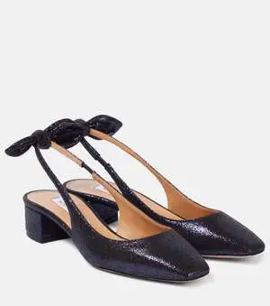 AQUAZZURA Very Bow 35 Slingback Pumps