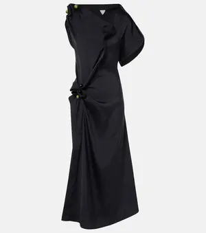 Bottega Veneta Gathered Midi Dress