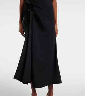 Bottega Veneta Gathered Midi Dress
