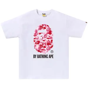 A BATHING APE Abc Camo Bathing Ape Tee /pink - White