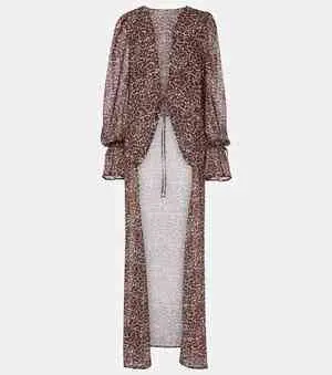 BANANHOT Leopard-print Beach Cover-up - Brown