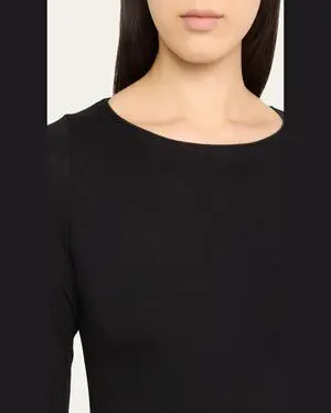 Majestic Filatures Soft Touch Long-sleeve Top - Black