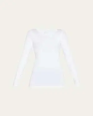 Majestic Filatures Majestic Filatures Soft Touch Long-Sleeve Top White