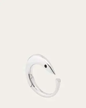 Bottega Veneta Sterling Silver Hinge Bracelet - Argento