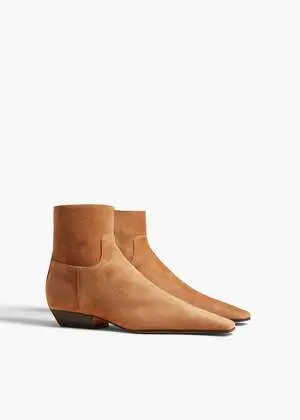 Khaite Leather Marfa Boots - Camel