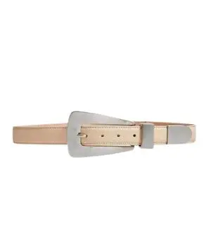 Khaite Lucca Calfskin Belt Dark Ivory