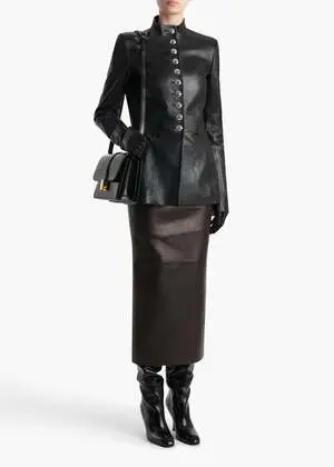 Khaite Samuel Leather Jacket - Black