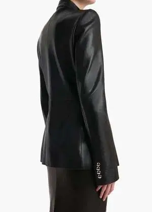 Khaite Samuel Leather Jacket - Black