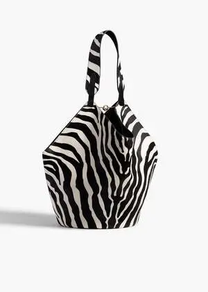 Khaite Lotus Tote - Black/white