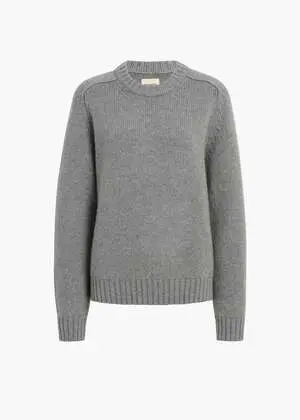 Khaite Mae Cashmere Pullover Warm Grey