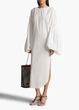 Khaite Zelma Silk Dress - White