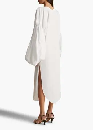 Khaite Zelma Silk Dress - White