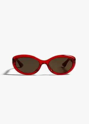 Khaite X Oliver Peoples 1969c Translucent Red/carbon Grey Glas