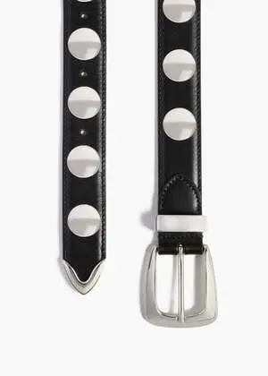 Khaite Benny Studded Belt - Black