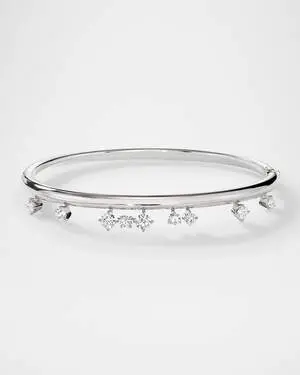 Hearts On Fire 18k Diamond Bangle Bracelet - White Gold