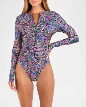 SUNSHINE 79 Disco Rashguard One-piece Swimsuit - Multi