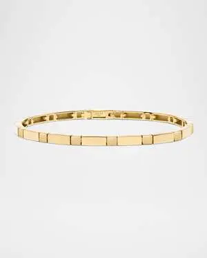 AZLEE 18k Bare Bar Tennis Bracelet - Yellow Gold