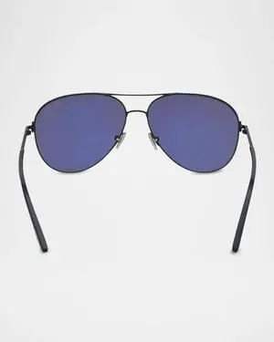 TOM FORD TOM FORD Clark Metal Aviator Sunglasses Black