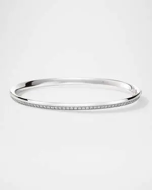 Hearts On Fire 18k Diamond Bangle Bracelet - White Gold